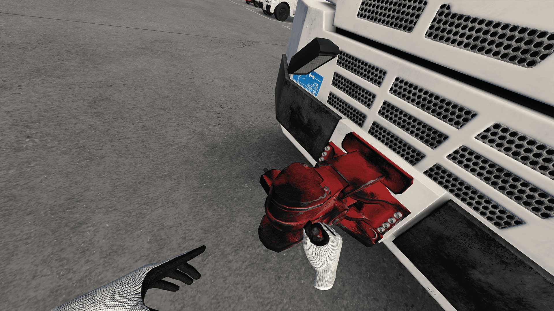 Coupling Towbar to Tractor - Pushback (Towbar) | Draxon VR Training